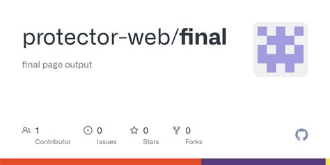 GitHub Protector Web Final Final Page Output