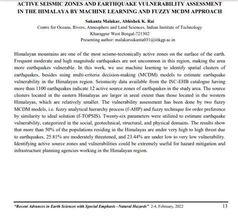 pdf active seismic zones and earthquake vulnerability assessment in the himalaya by machine