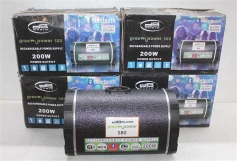 5pcs Db Audio Portable Bluetooth Speaker Turbo Tube Green Power S80
