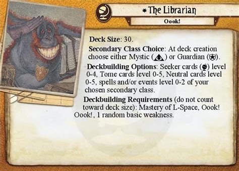 the librarian v2 r arkhamhorrorlcg