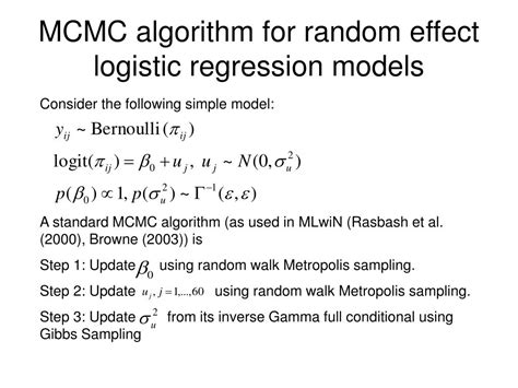 Ppt Simple Methods To Improve Mcmc Efficiency In Random Effect Models