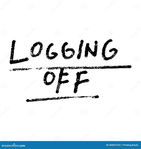 Logging Off Stock Illustration Illustration Of Brand 260652753