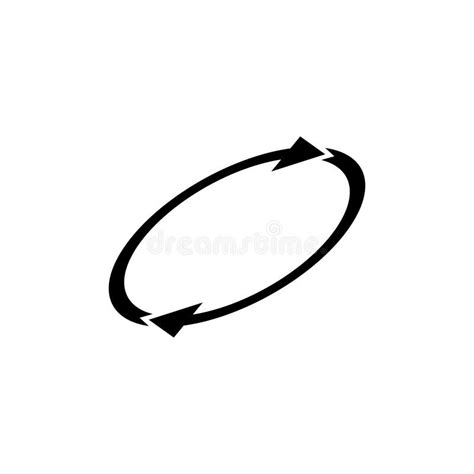 Two Semi Circular Arrows Together Semicircular Round Arrows Rotation In Circle Following Each