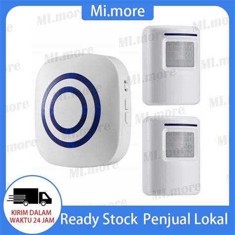 Jual Bel Pintu Nirkabel Pir Sensor Inframerah Detektor Gerak Masuk Bel Pintu Alarm W Receiver