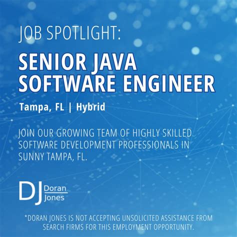 Doran Jones Inc On Linkedin Doran Jones Inc Is Hiring Senior Java Software Engineers In Tampa