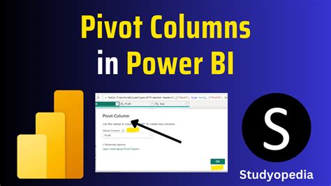 Power BI Pivot Columns Studyopedia