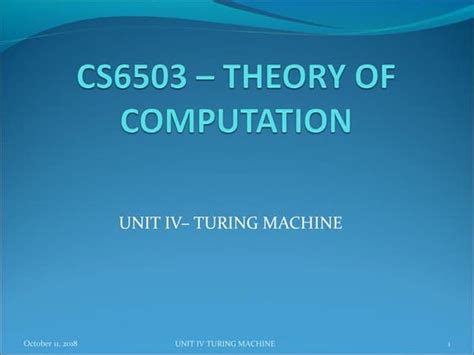 working principle of turing machine