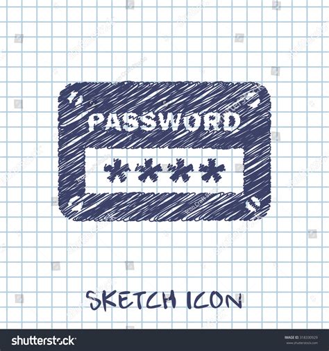 Password Input Ui Window Vector Sketch Stock Vector Royalty Free 318330929 Shutterstock