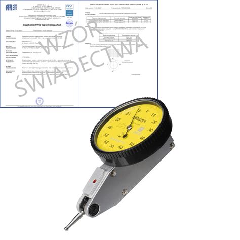 mitutoyo czujnik dźwigniowo zębaty 0 70 0 0 14 0 001 mm świadectwo