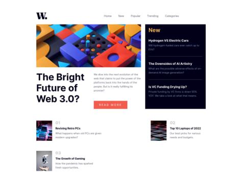 Frontend Mentor News Homepage Main Coding Challenge Solution