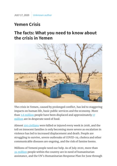 The Facts What You Need To Know About The Crisis In Yemen Yemen