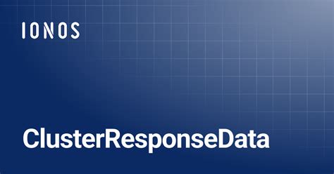 ClusterResponseData Python SDK
