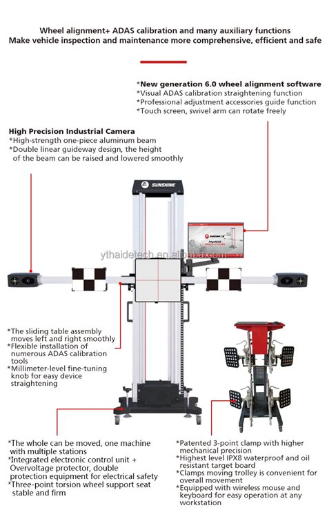 High Accuracy Diagnostic Scanner Tools Adas Calibration Stand Ce Certified Sunshine S750