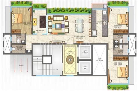 3 Bhk Cluster Plan Image Sambhav Group Classic For Sale At Mahim
