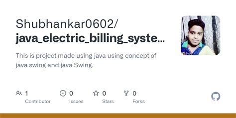 github shubhankar0602 java electric billing system new this is