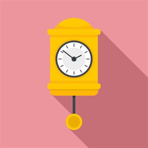 Premium Vector Time Pendulum Clock Icon Flat Illustration Of Time Pendulum Clock Vector Icon