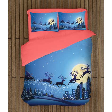 Коледно спално бельо със завивка Шейната на дядо Коледа Santas Sledge