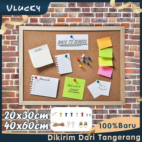 Jual Softboard Code Board Wood Wall Hanging Message Cork Board Note