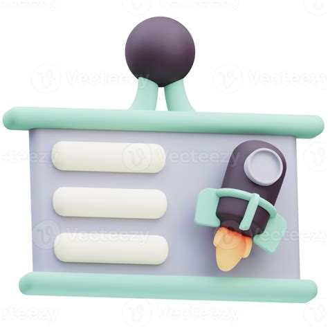 Launching Presentation 3d Illustration 20975878 Png