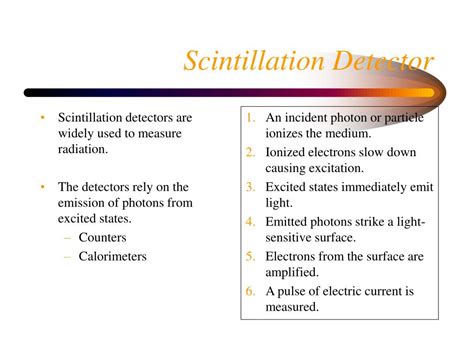 Ppt Scintillators Powerpoint Presentation Free Download Id 918618