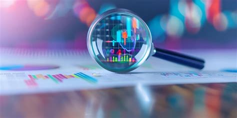 Premium Photo Monitoring Financial Data With A Magnifying Glass Over