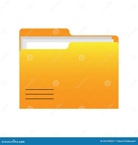 yellow folder files document symbol computer interface vector
