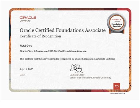 rutuj guru on linkedin oracle oraclecertified oraclecloud