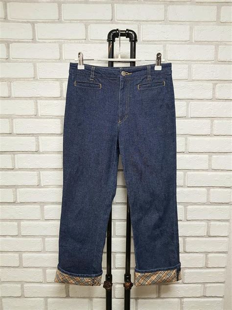 [여26 정품] 버버리 여성 롤업 인디고 스판진 헬로마켓