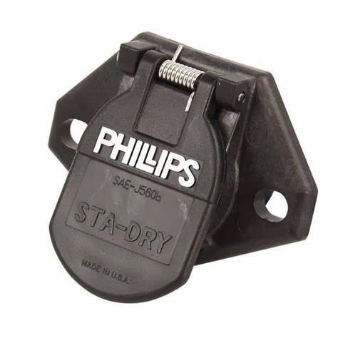 Phillips 7 Pin Heavy Duty Socket With Weather Guard Boot Truckline
