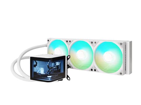 TRYX Panorama ARGB Mm OLED White AIO Liquid Cooler Computer Orbit
