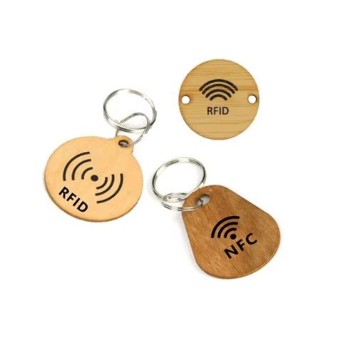 N Tag Custom Cherry Wooden NFC KeyChain Manufacturer Factory Price Supply RFIDup Com