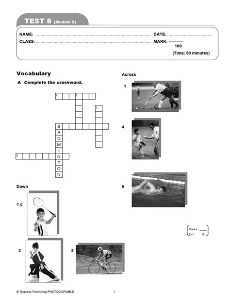 41 Excel Gr5 Test 8 Pdf Sports