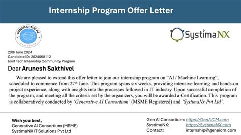 Arunesh S On Linkedin Ai Machinelearning Internship Careergrowth