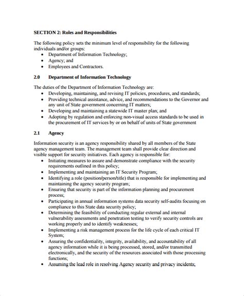 Itsm Policy Template