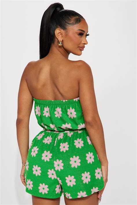 Marriane Romper Green Fashion Nova