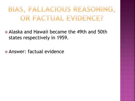 PPT Bias Factual Evidence And Fallacious Reasoning PowerPoint Presentation ID 3064691