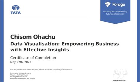 Chisom Ohachu On Linkedin Dataanalysis Tata Forage