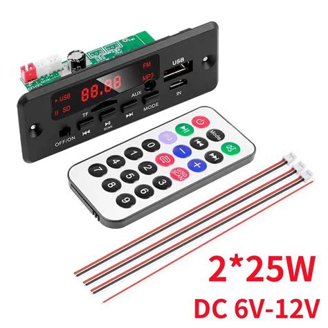 50w Amplifier Bluetooth 5 0 Mp3 Decoder Board 12v Wireless Music Player Audio Modul Usb Tf Aux