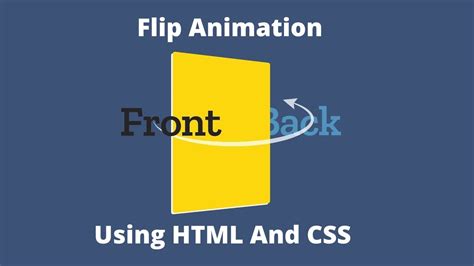 How To Create Flip Animation Using Html And Css Youtube