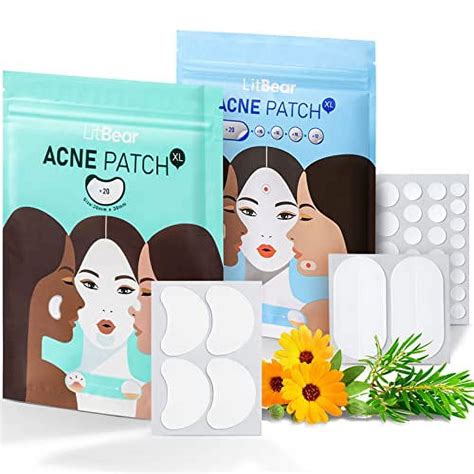 Litbear Acne Pimple Patches 6 Sizes 100 Patches For Large Zit Breakouts Acne Patches For Face