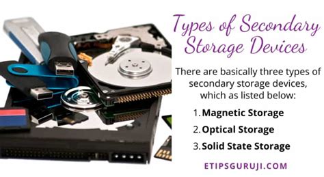 Types Of Secondary Storage Devices