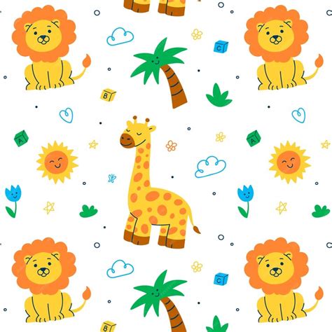 Diseño De Patrón De Animales Vector Gratis