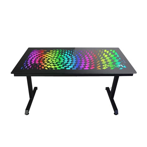 Noua Duk Rgb Scrivania Gaming In Vetro Temperato Luci Led Integrate