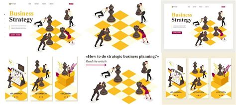 Premium Vector Set Template Article Landing Page App Design Isometric