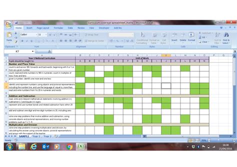 Curriculum Coverage Spreadsheet For Ks1 Maths 2014 Teaching Resources