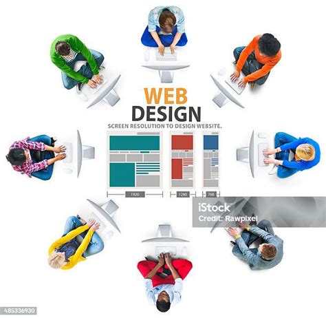 웹 디자인식 네트워크 웹사이트 의견이네요 미디어 정보 컨셉입니다 공중 뷰에 대한 스톡 사진 및 기타 이미지 공중 뷰 남자 컴퓨터 Istock