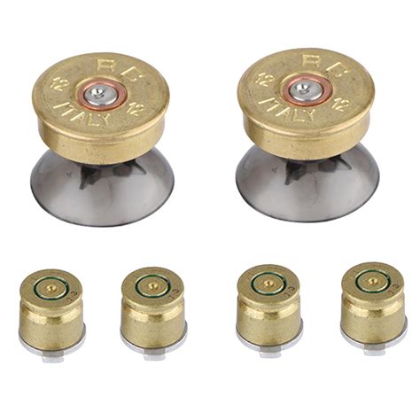 6Pcs Gold Metal Bullet Buttons Thumbstick Mod Kit For PS4 Controller Fruugo UK