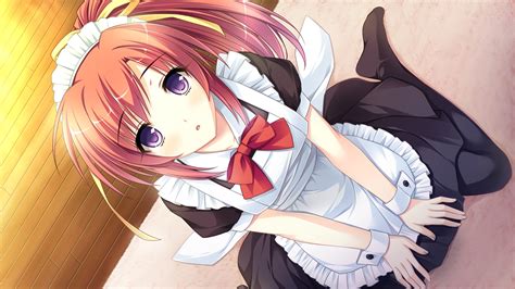 Safebooru 1girl Blush Female Game Cg Highres Katakura Saki Long Hair Looking At Viewer Maid
