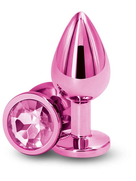 Rear Assets Pink Butt Plug With Round Gem Mercy Industries