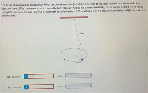 Solved The Figure Shows A Conical Pendulum In Which The Bob
